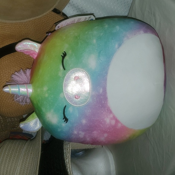 Squishmallows | Toys | Squishmallow Prim Rainbow Unicorn 2 White Belly Iridescent Silver Hornnew ...